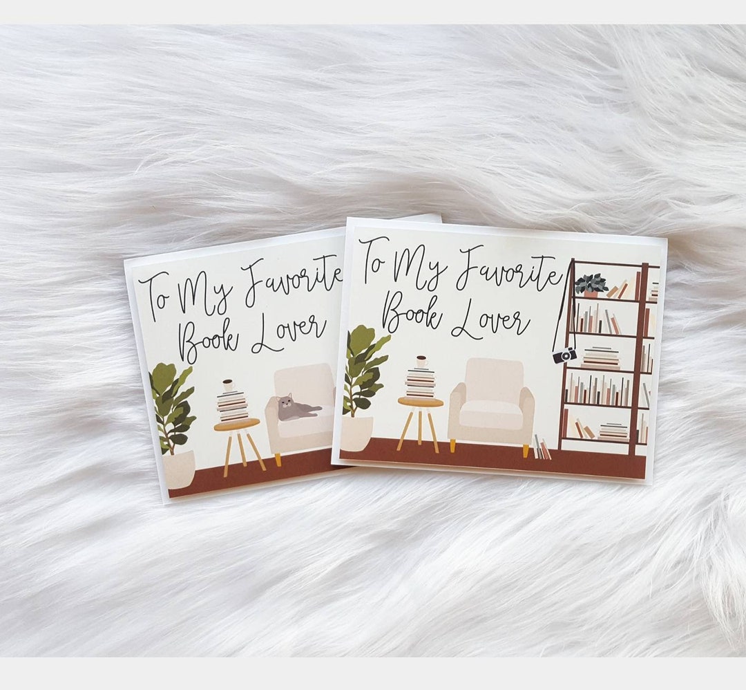 Book Lover Card Literary Gifts Greeting Cards Gifts for - Etsy