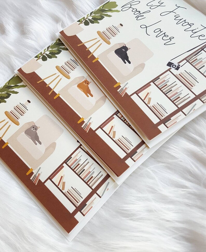 Book Lover Card Literary Gifts Greeting Cards Gifts for - Etsy