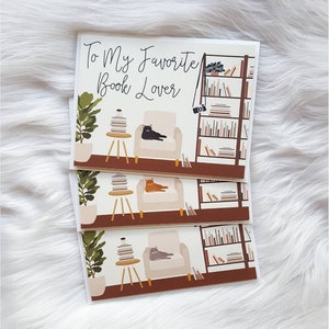 Book Lover Card Literary Gifts Greeting Cards Gifts for - Etsy