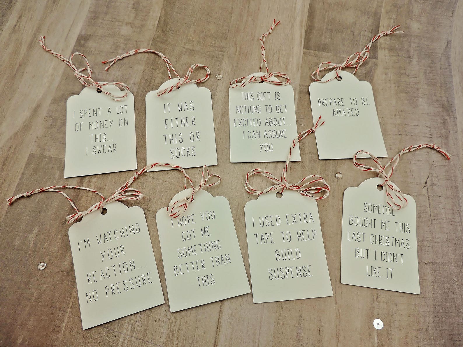 Set of 8 Snarky Christmas Tags Merry Christmas Funny | Etsy