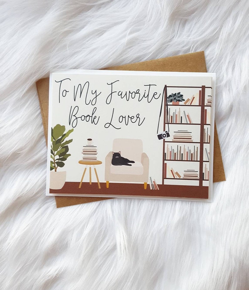 Book Lover Card Literary Gifts Greeting Cards Gifts for | Etsy