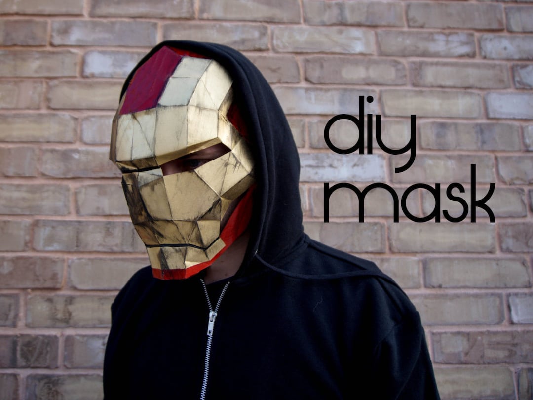 Iron Man Mask - Make Your Own With a PDF Download - Iron Man Costume ...