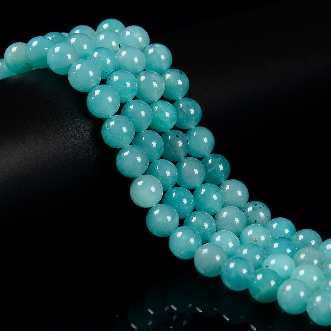 High Quality Blue Green Amazonite Smooth Round Beads 6mm 8mm - Etsy
