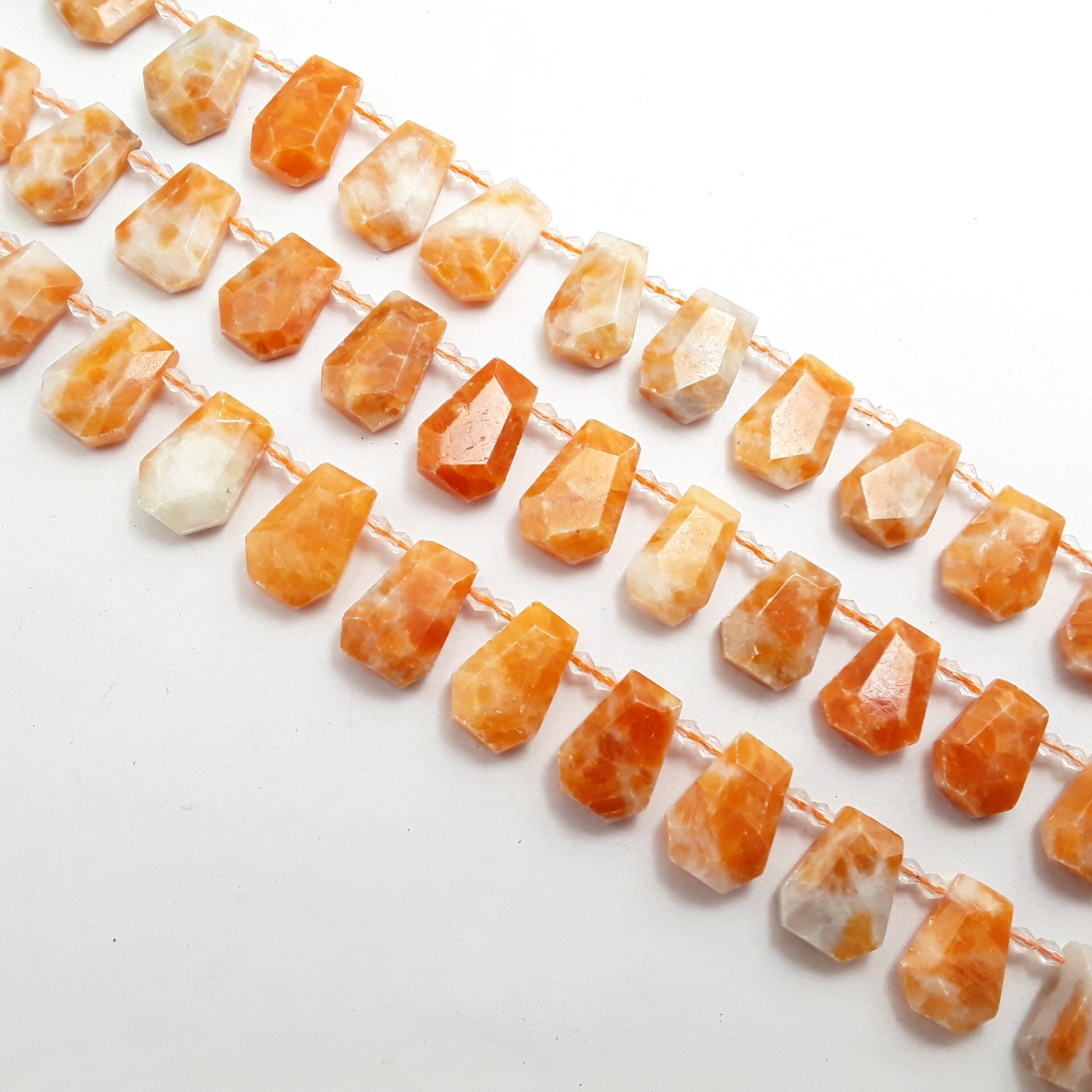 Sunstone Graduated Faceted Trapezoid Beads 14x18 15x22mm - Etsy