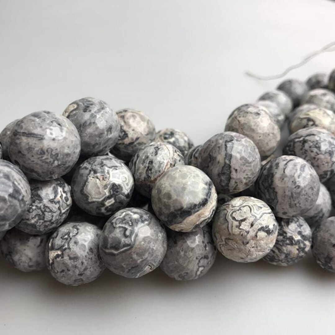 Map Jasper Faceted Round Beads 16mm 15.5" Strand - Etsy