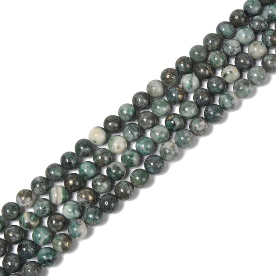 Rare Natural Pyrite in Green Jade Smooth Round Beads 6mm 8mm - Etsy