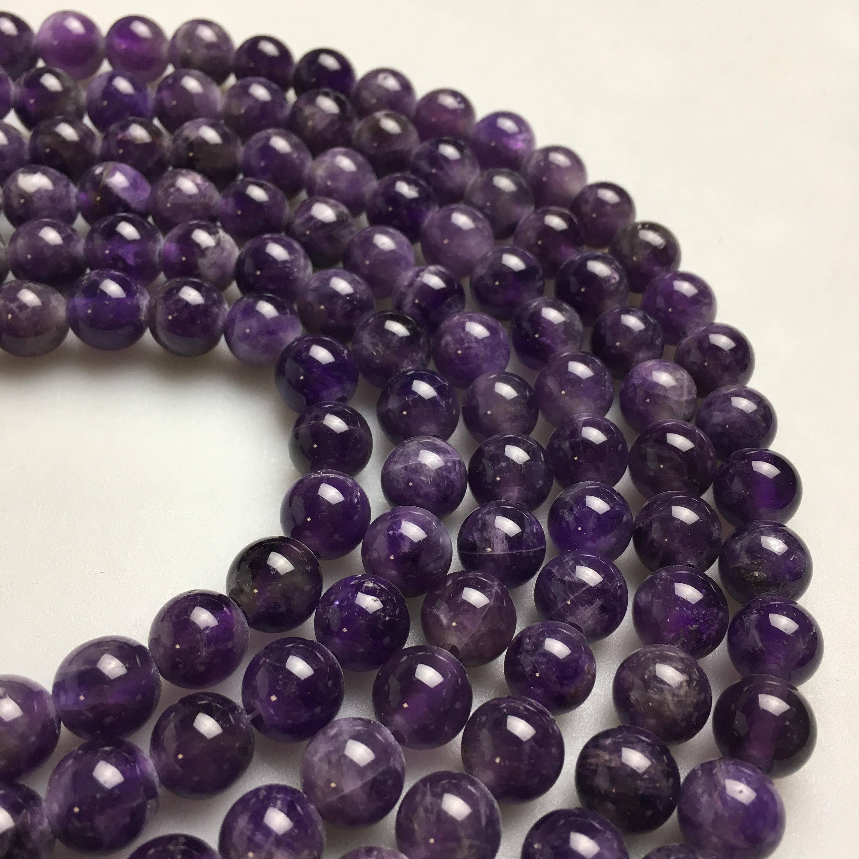 2.0mm Hole Amethyst Smooth Round Beads 8mm 10mm 15.5 - Etsy