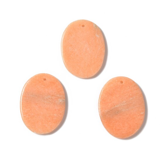 Natural Orange Aventurine Oval Shape Pendant Size 35x48mm Sold | Etsy