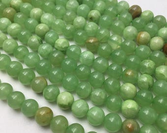 Natural Green Jade Matte Round Beads 4mm 6mm 8mm 10mm 12mm 15.5 Strand ...
