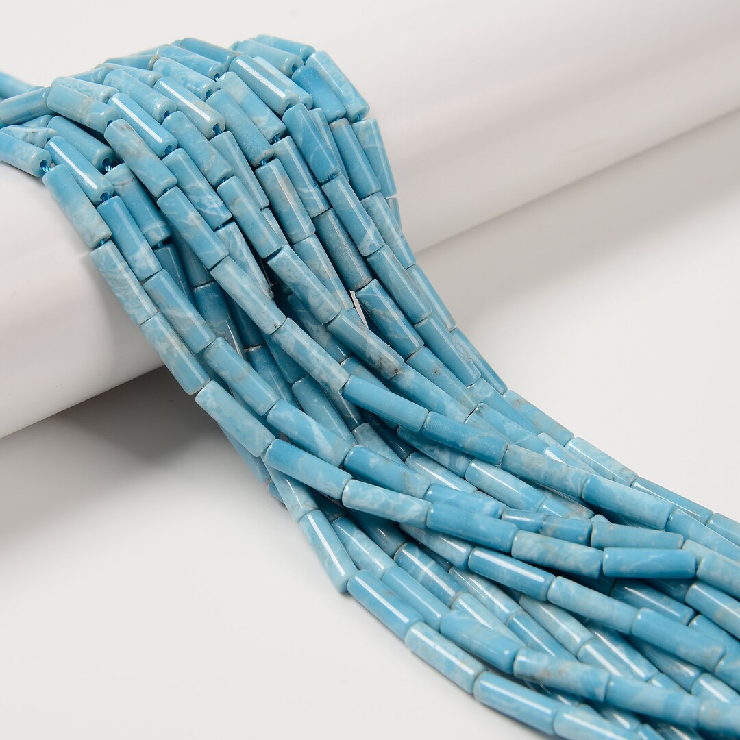 Larimar Quartz Smooth Cylinder Tube Beads Size 4x13mm 15.5'' Strand - Etsy