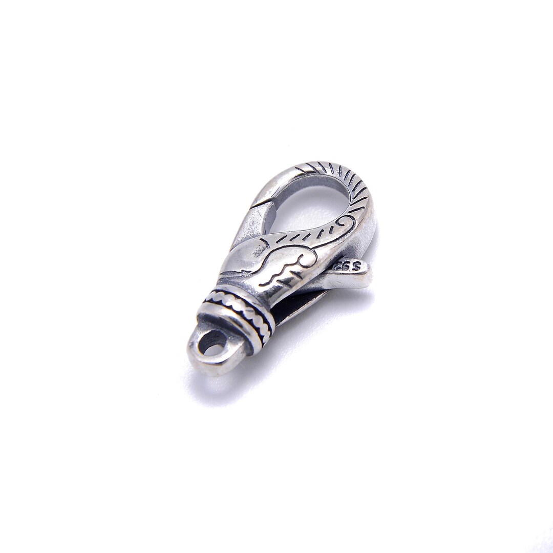 925 Sterling Silver Anti-silver Color Tree Vein Clasp 10x18mm 1 Piece ...