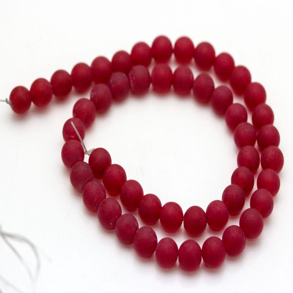 Red Dyed Jade Matte Round Beads 6mm 8mm 10mm 15.5 Strand | Etsy