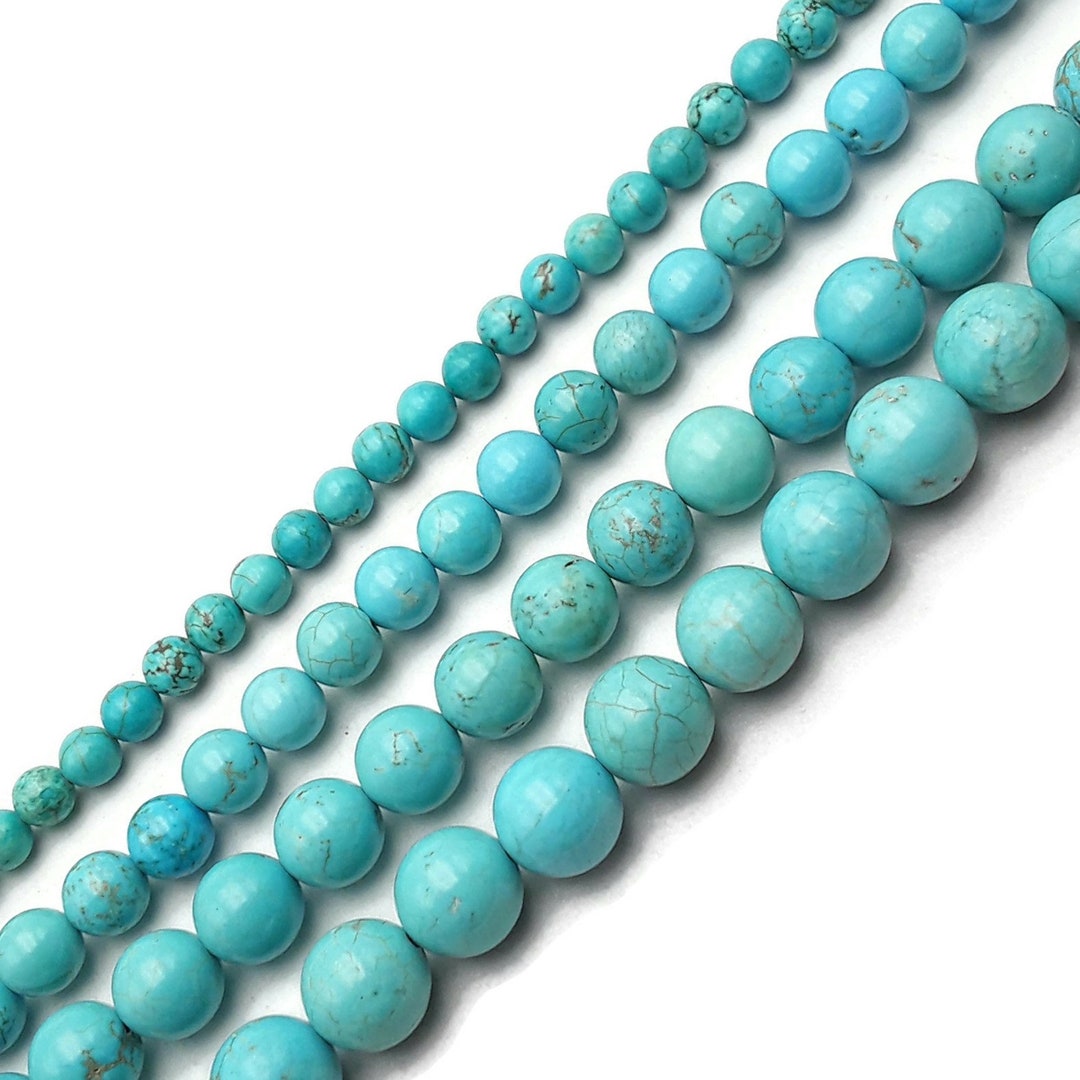 Blue Turquoise Smooth Round Beads 6mm 8mm 10mm 12mm 15.5 - Etsy