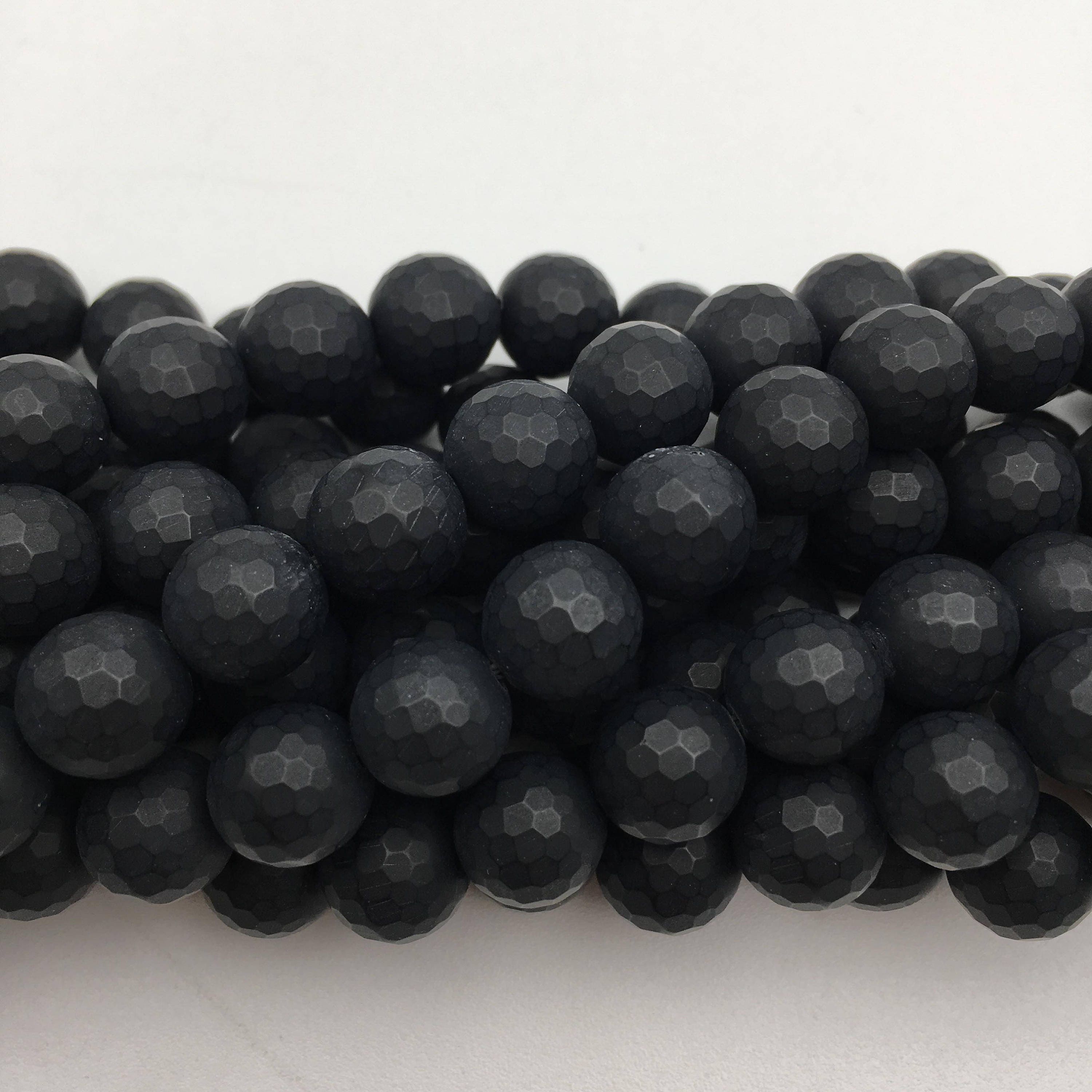 Black Onyx Faceted Matte Round Beads 4mm 6mm 8mm 10mm 12mm - Etsy