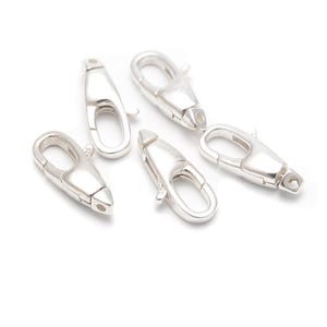 925 Sterling Silver Lobster Clasp Size 7x15mm 3pcs per Bag - Etsy