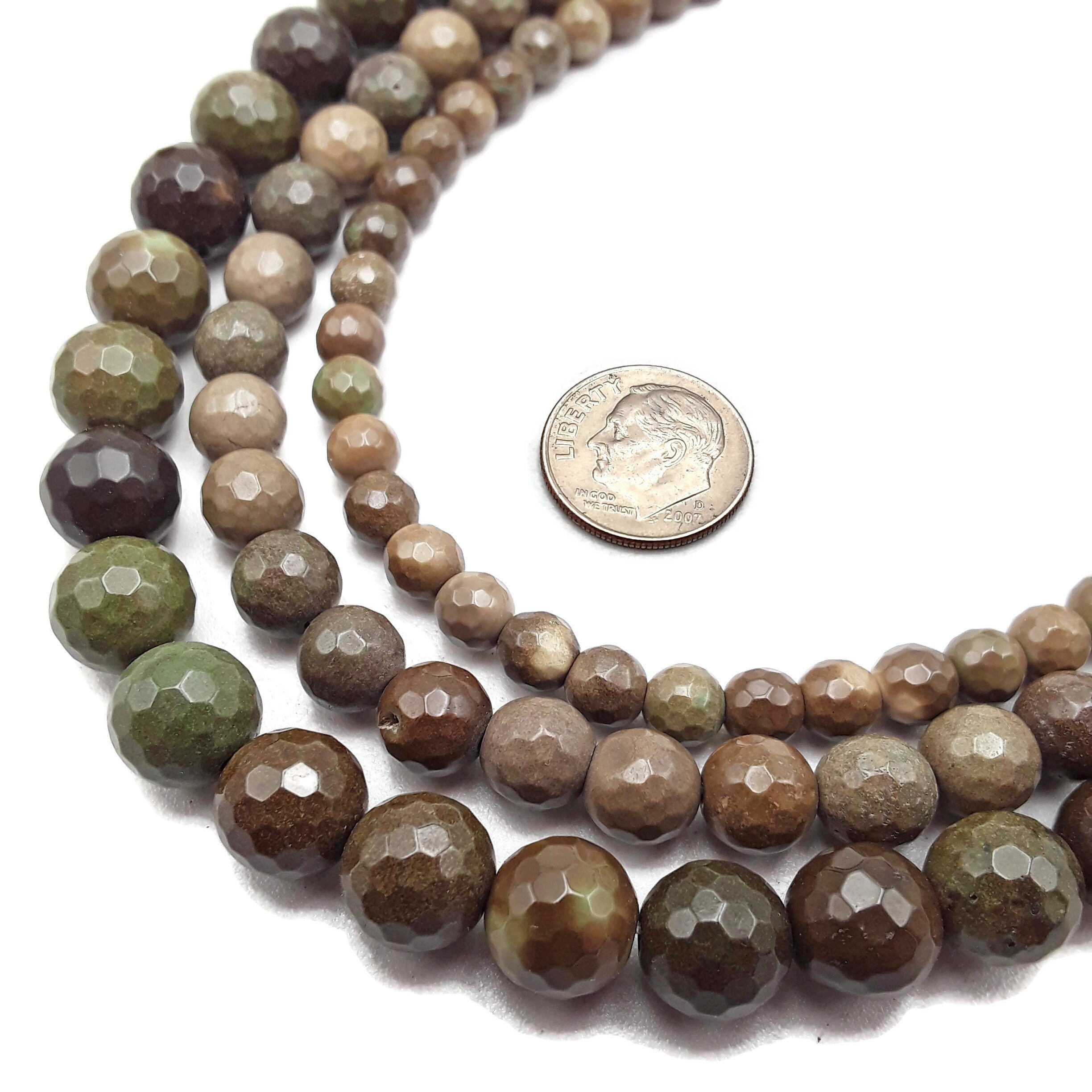 Brown Green Geothite Chrysoprase Faceted Round Beads 6mm 8mm - Etsy UK