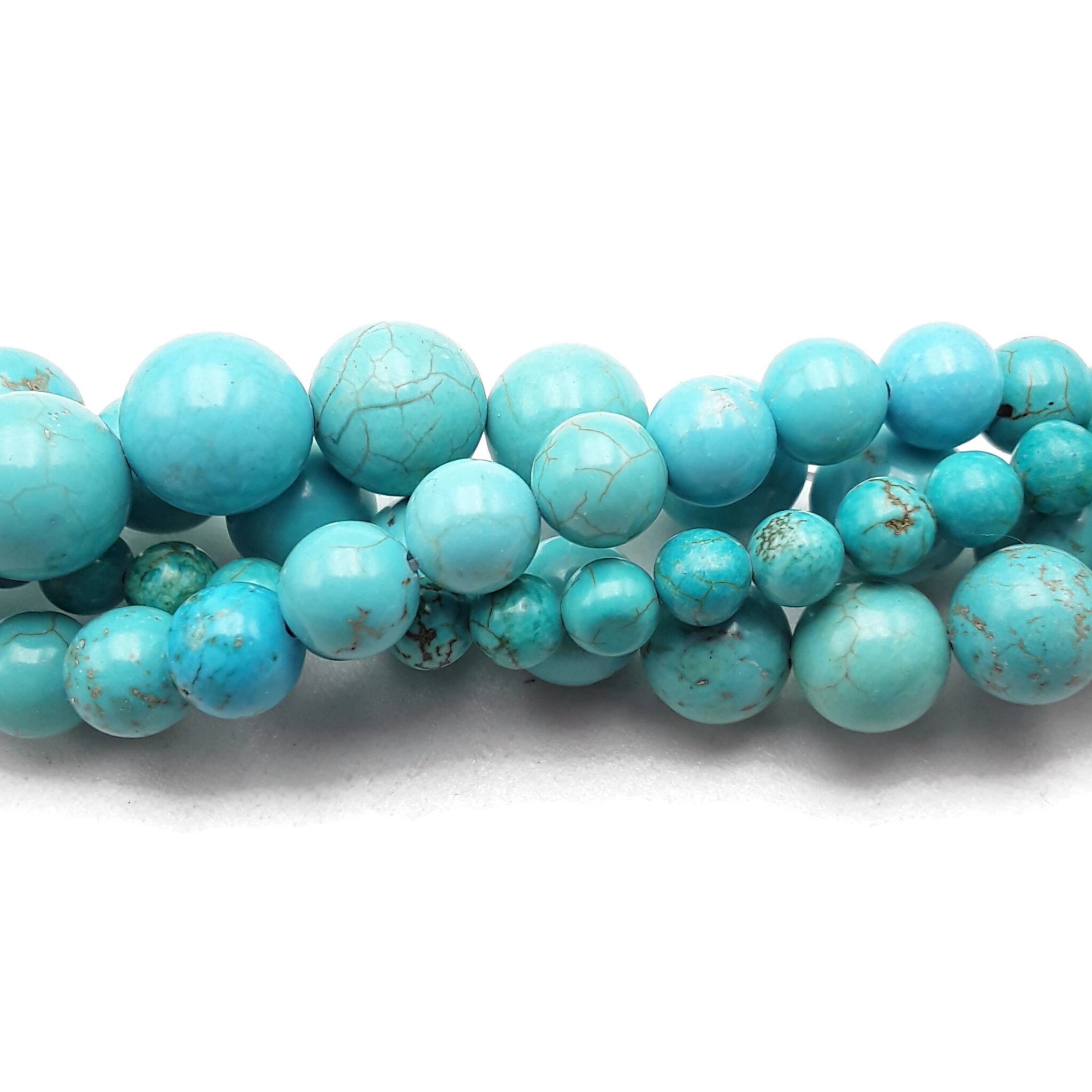 Blue Turquoise Smooth Round Beads 6mm 8mm 10mm 12mm 15.5 - Etsy