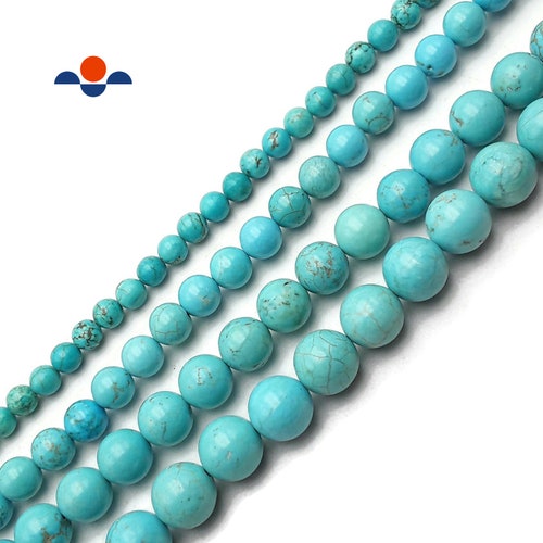 African Turquoise Smooth Round Beads 4mm 6mm 8mm 10mm 12mm | Etsy