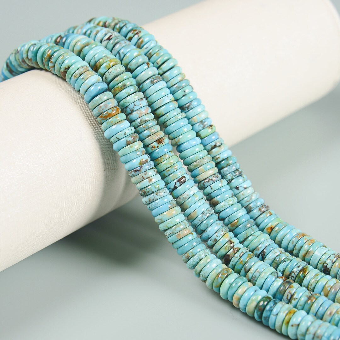 Natural Light Blue Turquoise Heishi Disc Beads Size 7mm 8mm 9mm 10mm 15 ...
