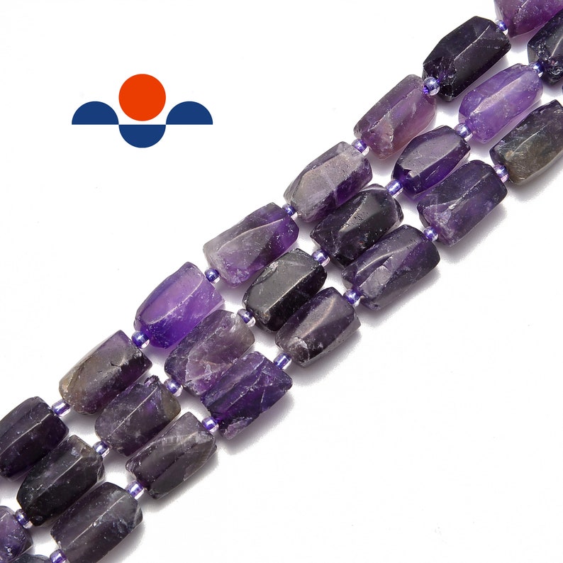 Natural Amethyst Matte Cylinder Tube Beads Approx 8x15mm - Etsy