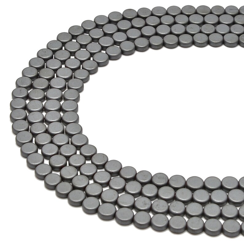 Gray Hematite Matte Flat Coin Beads 6mm 8mm 15.5 Strand - Etsy
