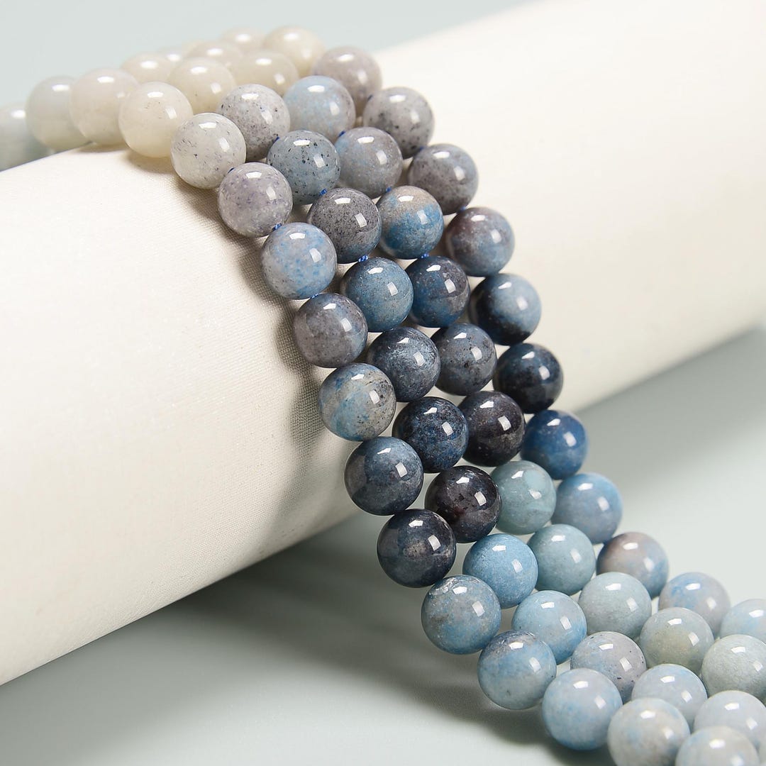 Natural Gradient Color Trolleite Smooth Round Beads 8mm 10mm 12mm 15.5 ...