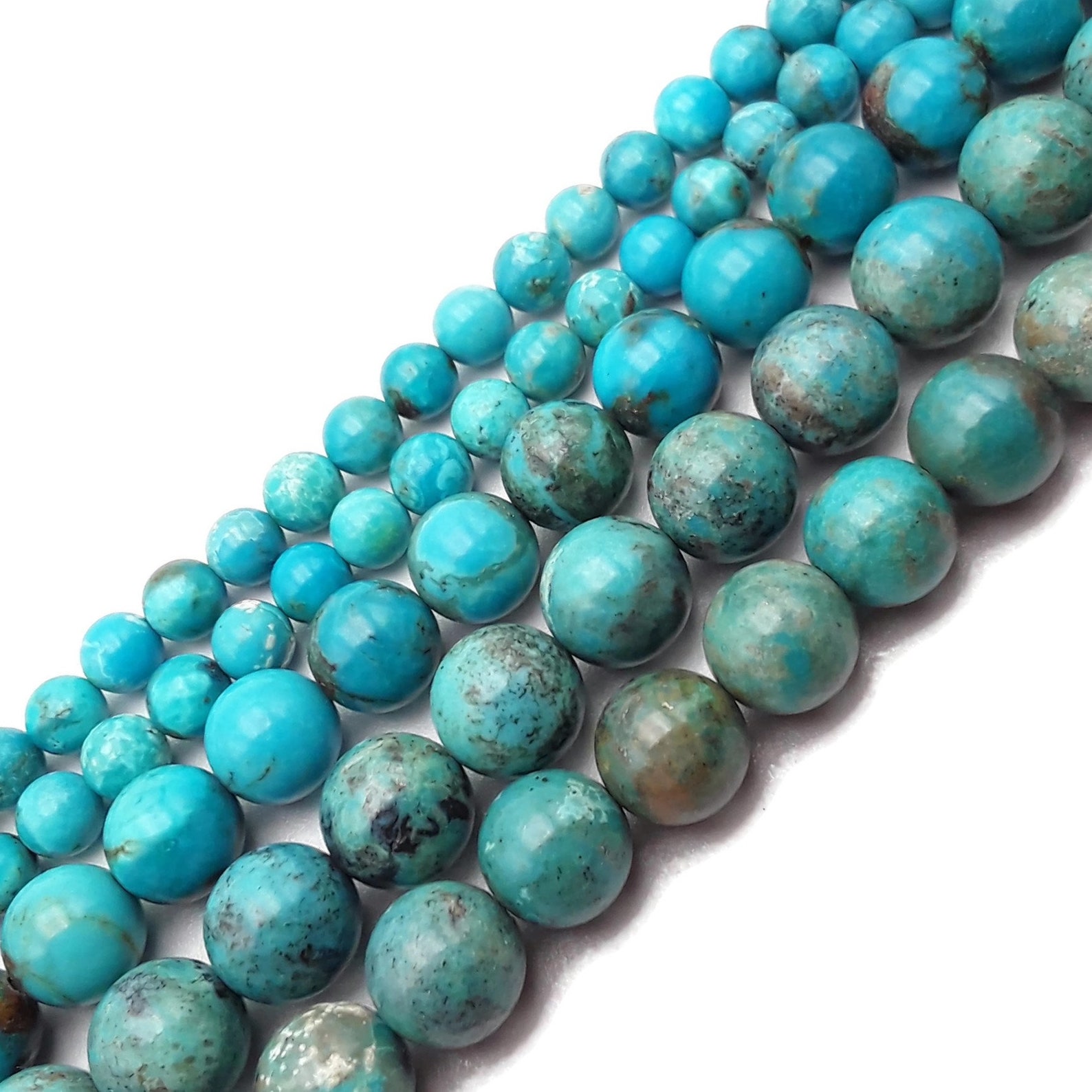 Genuine Natural Turquoise Smooth Round Beads 5mm 6mm 7mm 8mm - Etsy