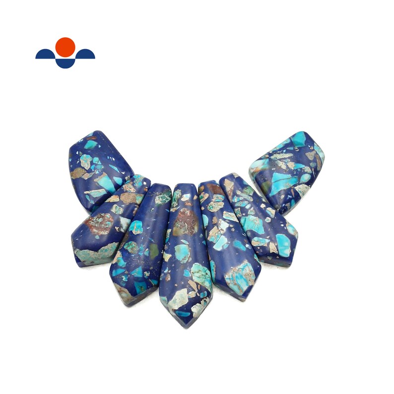 Lapis & Turquoise Graduated Arrow Shape Set Size - Etsy