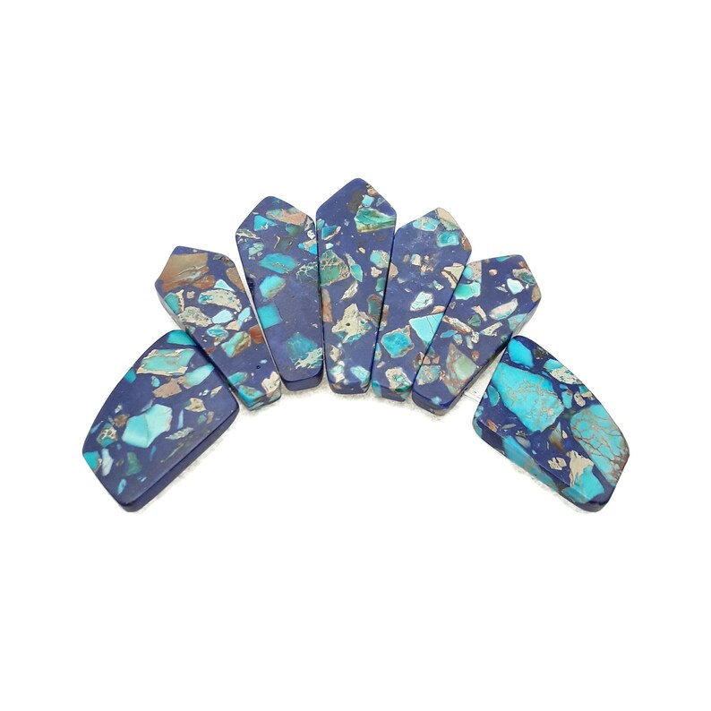 Lapis & Turquoise Graduated Arrow Shape Set Size - Etsy