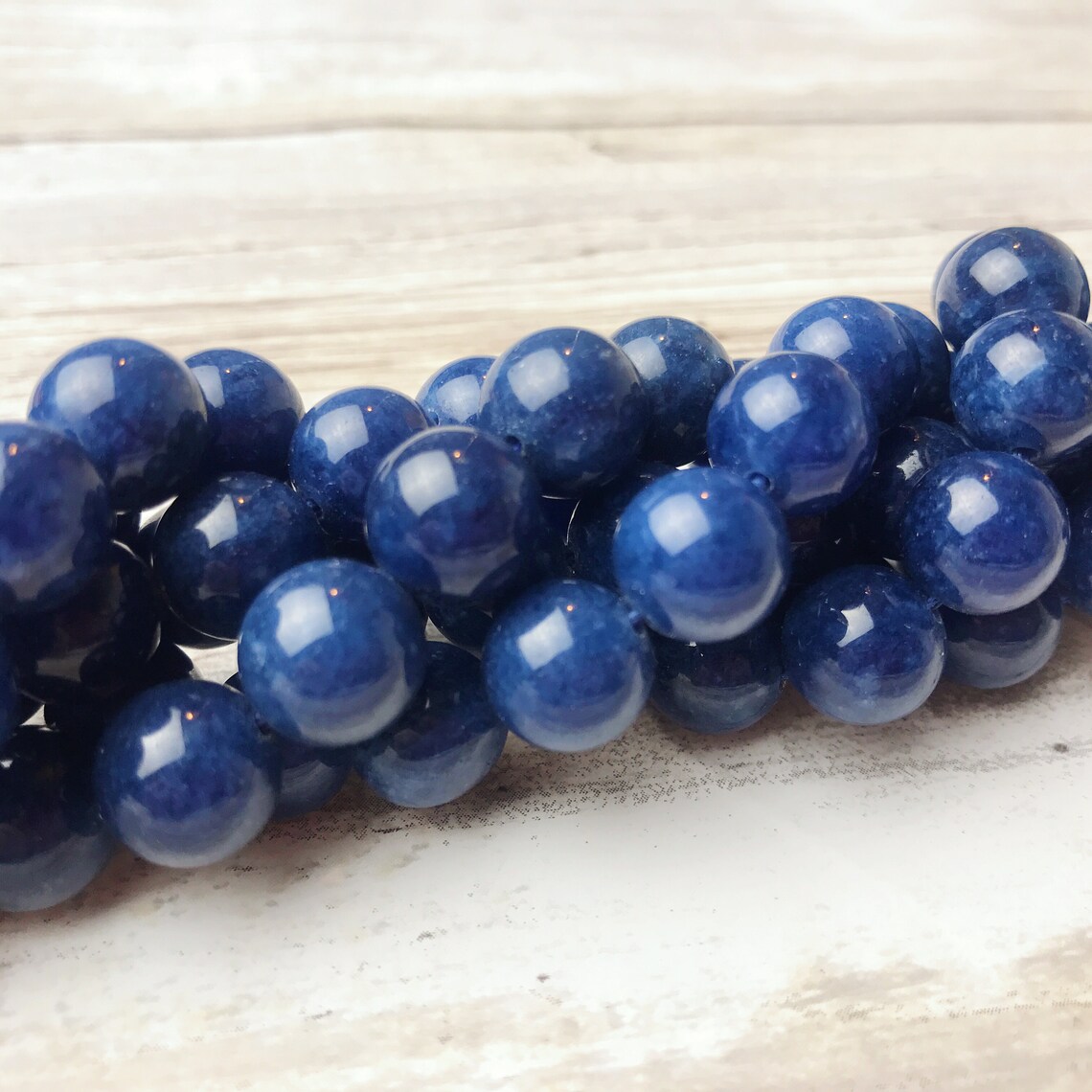 Sapphire Blue Dyed Quartz Smooth Round Beads 4mm 6mm 8mm 10mm - Etsy
