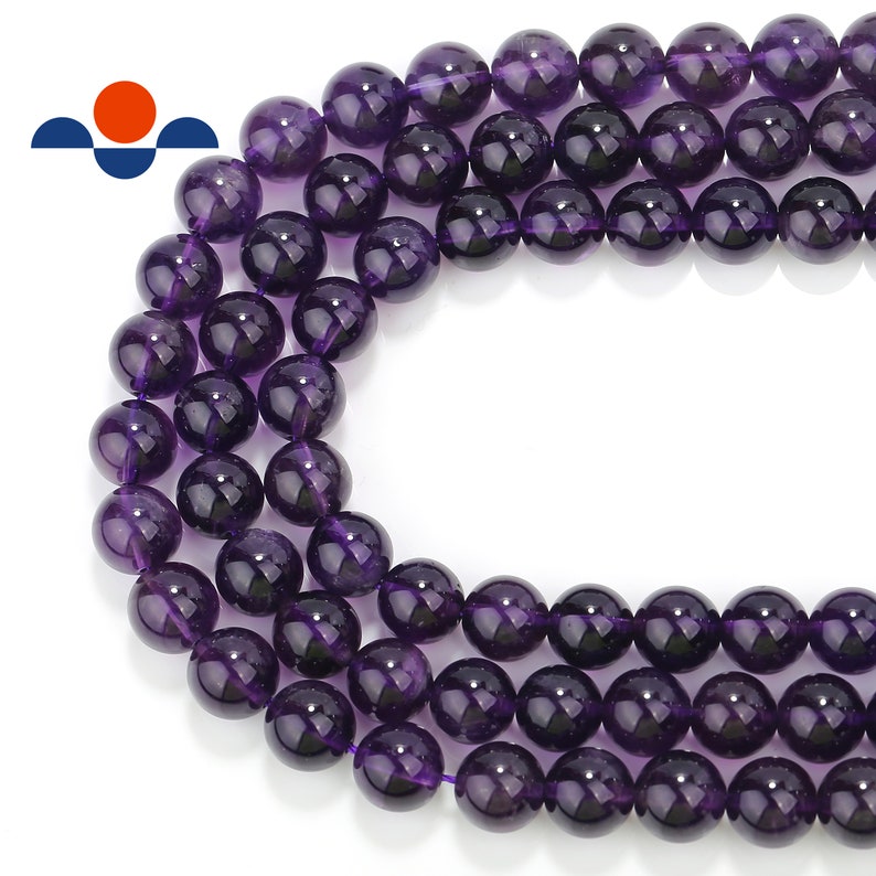 Natural Grade AAA Amethyst Smooth Round Beads 6mm 8mm 10mm - Etsy