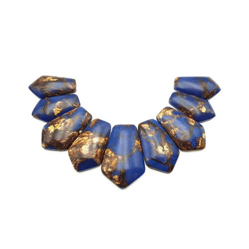 Lapis & Turquoise Graduated Arrow Shape Set Size - Etsy