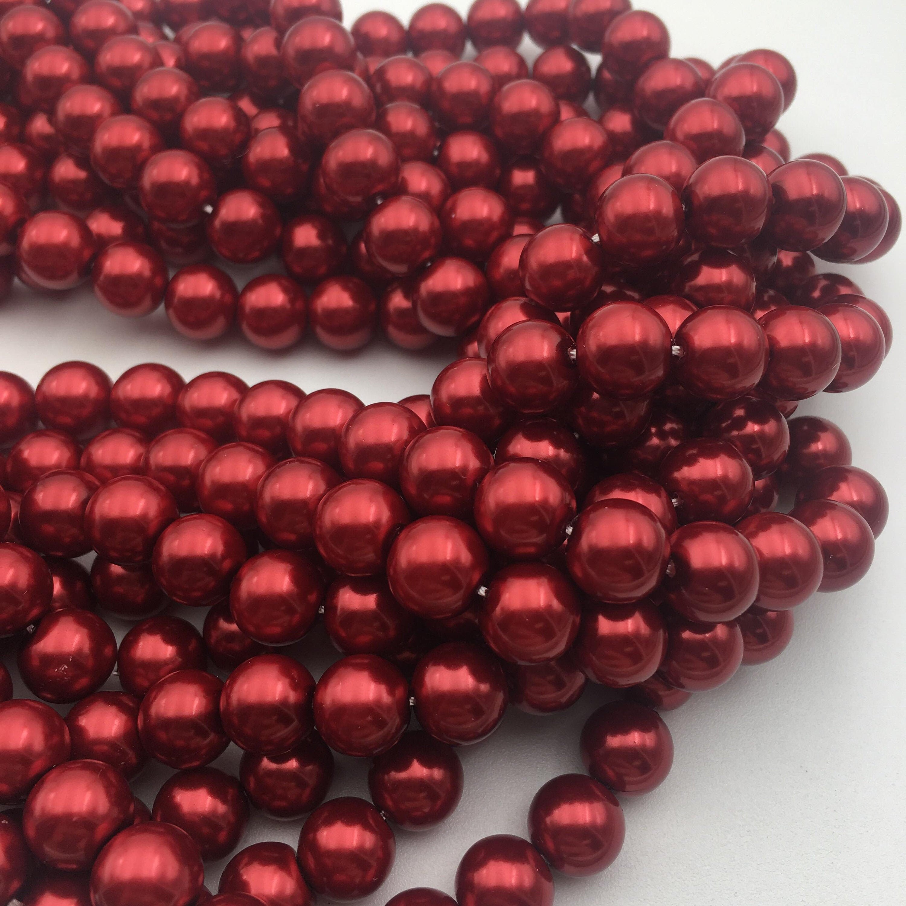 Bright Red Glass Pearl Smooth Round Beads 3mm 4mm 6mm 8mm 10mm - Etsy