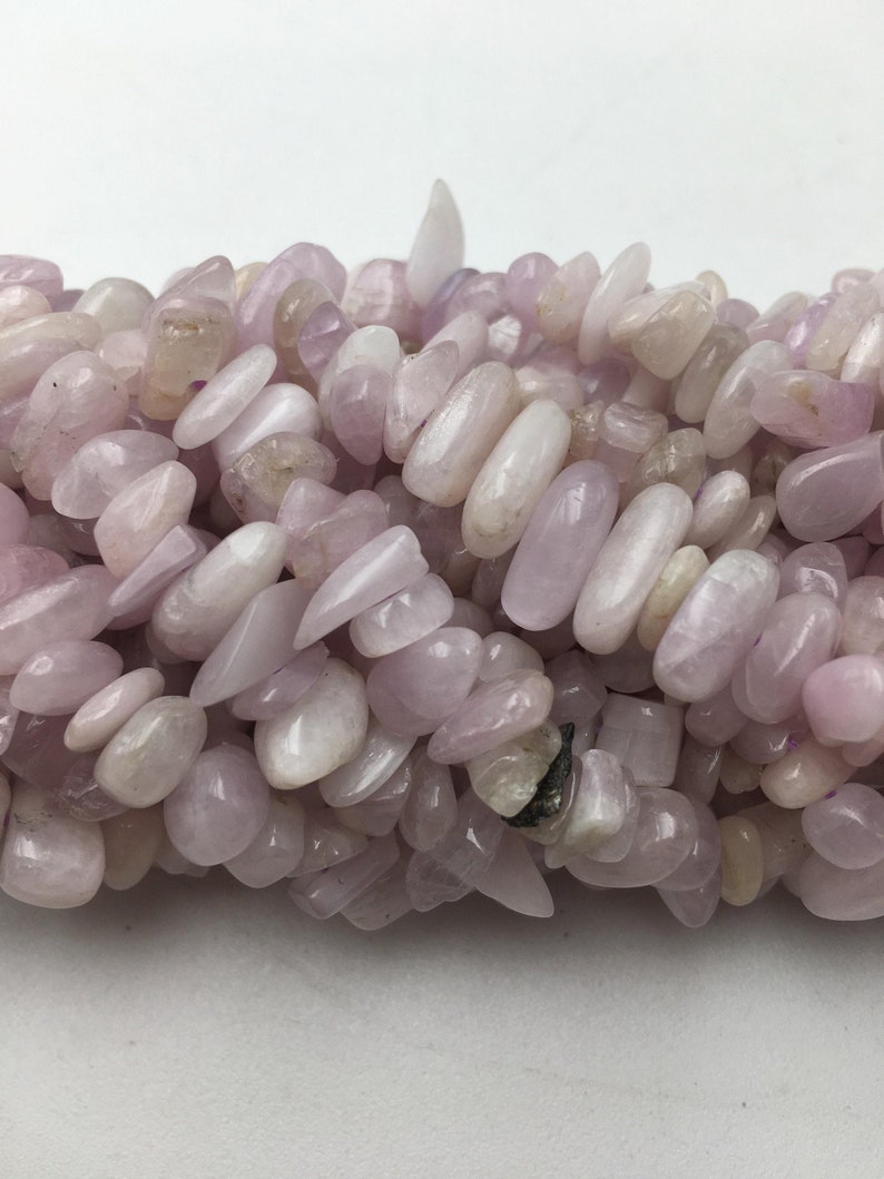 Natural Kunzite Irregular Pebble Nugget Chips Beads Approx | Etsy