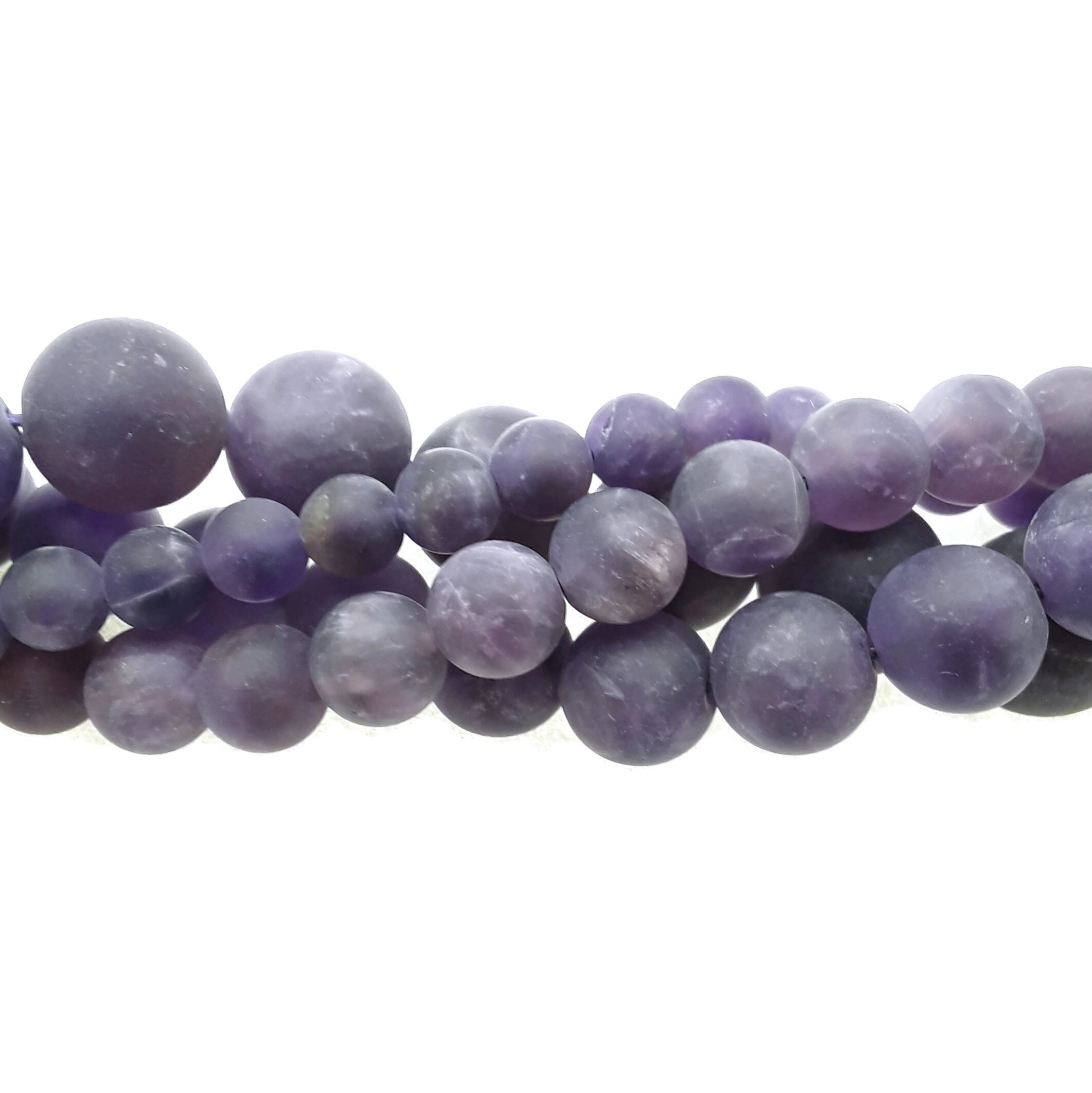 Amethyst Matte Round Beads 4mm 6mm 8mm 10mm 12mm 15.5 | Etsy