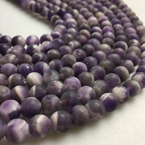 Amethyst Matte Round Beads 4mm 6mm 8mm 10mm 12mm 15.5 | Etsy
