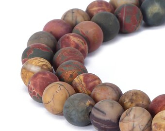 Natural Red Creek Jasper 4mm 6mm 8mm 10mm 14mm 16mm 18mm Round Beads Aka Cherry Creek Multi ...