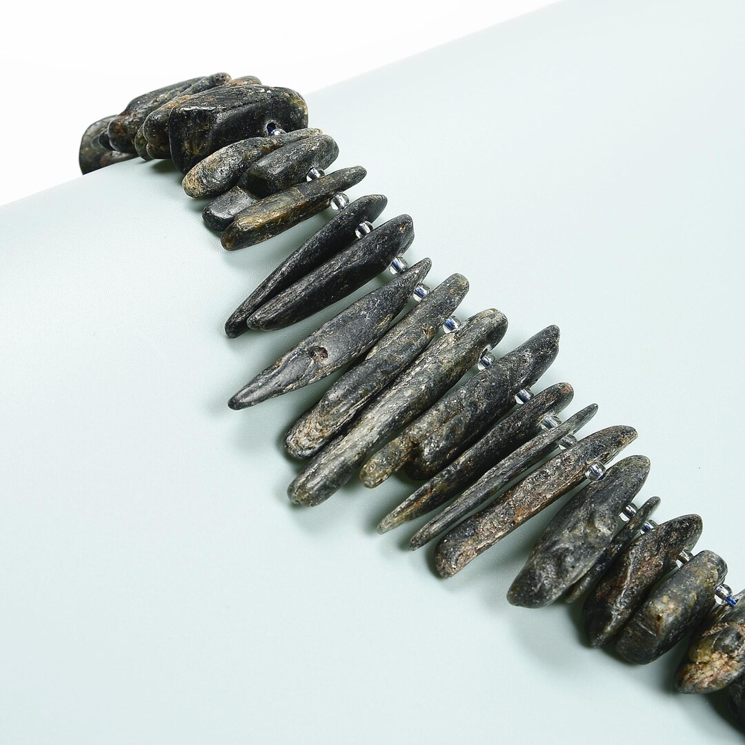 Natural Kyanite Graduated Rough Stick Points Beads 8-12mmx18-60mm 15.5 ...