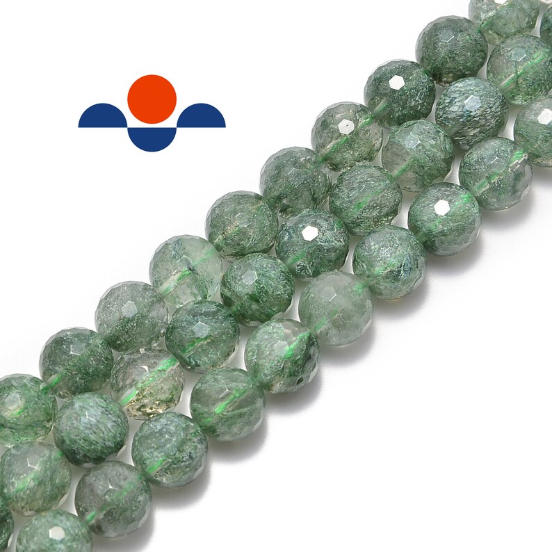Green Rutilated Quartz Faceted Round Beads 4mm 6mm 8mm 10mm - Etsy