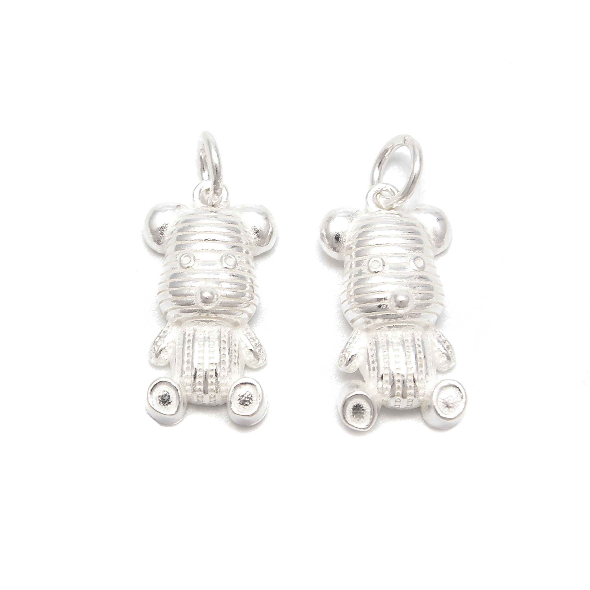 Sterling Silver Bear Charm 925 Silver Bear Pendant Silver Bears Jewelry ...