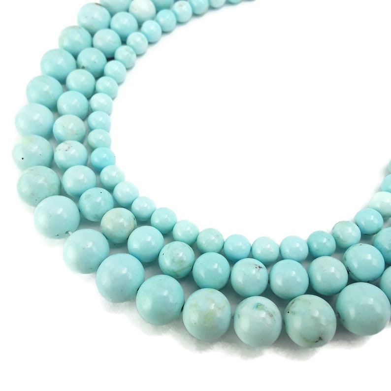 Light Blue Turquoise Smooth Round Beads 4mm 6mm 8mm 10mm - Etsy