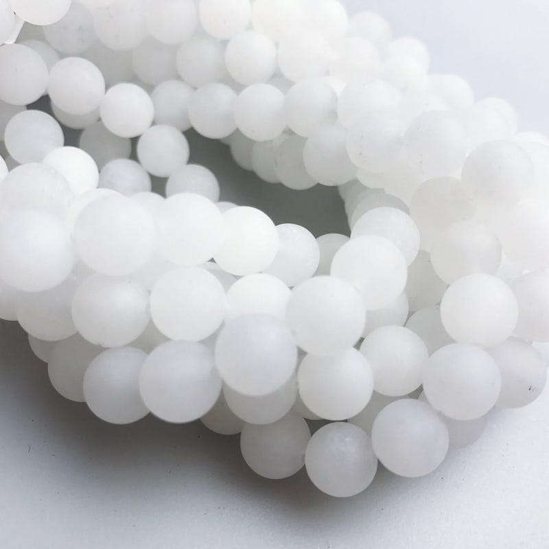 Matte White Beads - Etsy