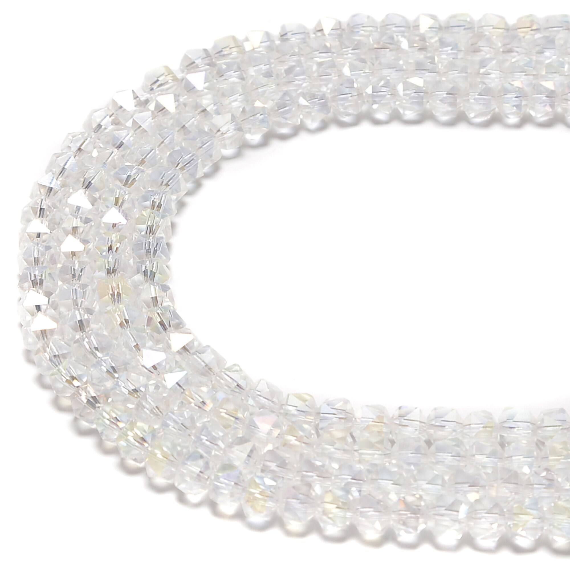 Clear AB Crystal Glass Faceted Star Cut Round Beads Size 6mm - Etsy