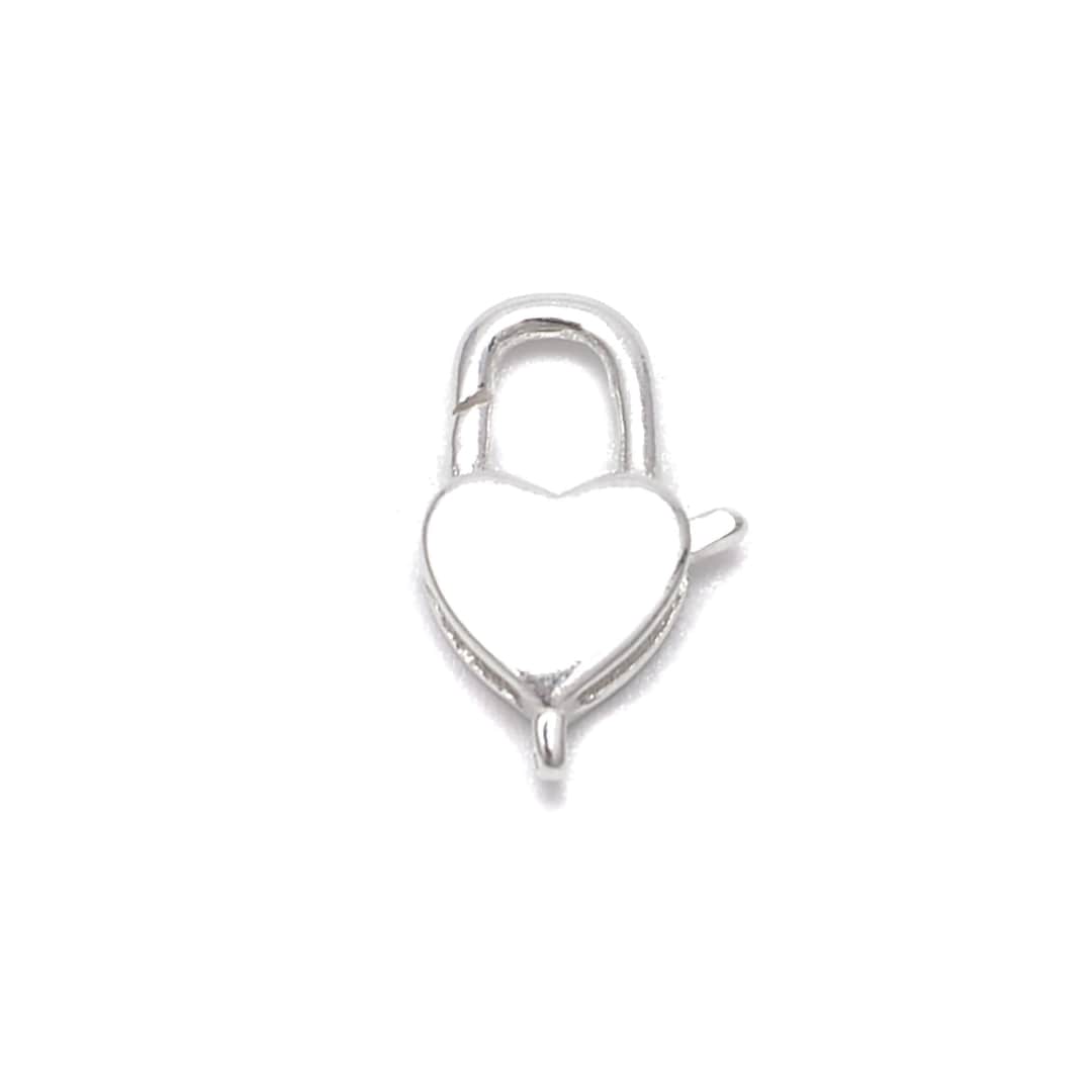 925 Sterling Silver Heart Clasp Size 8x13mm Sold 3 Pcs per Bag - Etsy