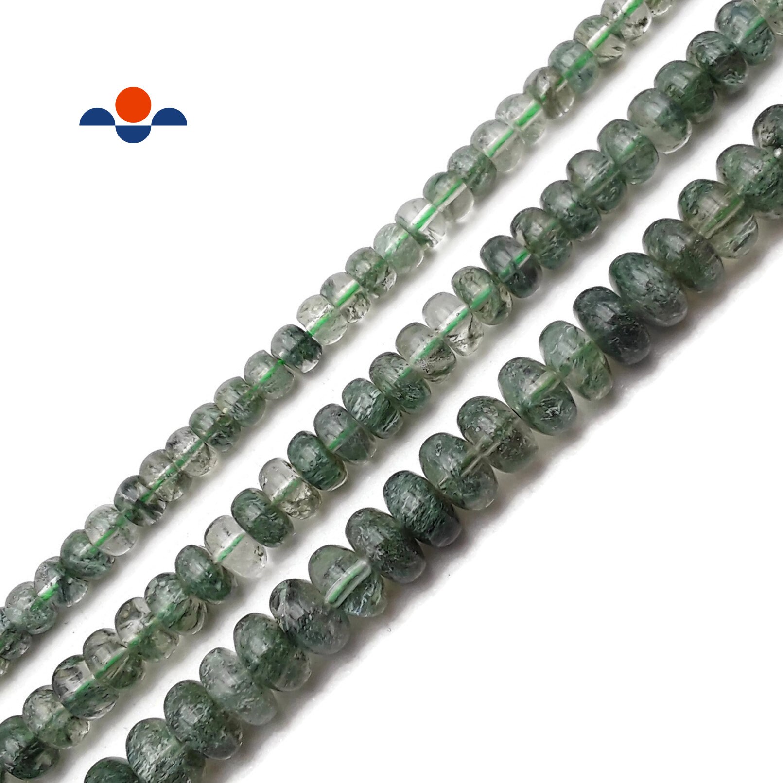 Green Rutilated Quartz Smooth Rondelle Beads 4x6mm 5x8mm | Etsy