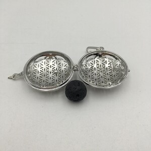 Silver Metal Oil Diffuser Pendant Flat Round Size 16x30mm Sold - Etsy