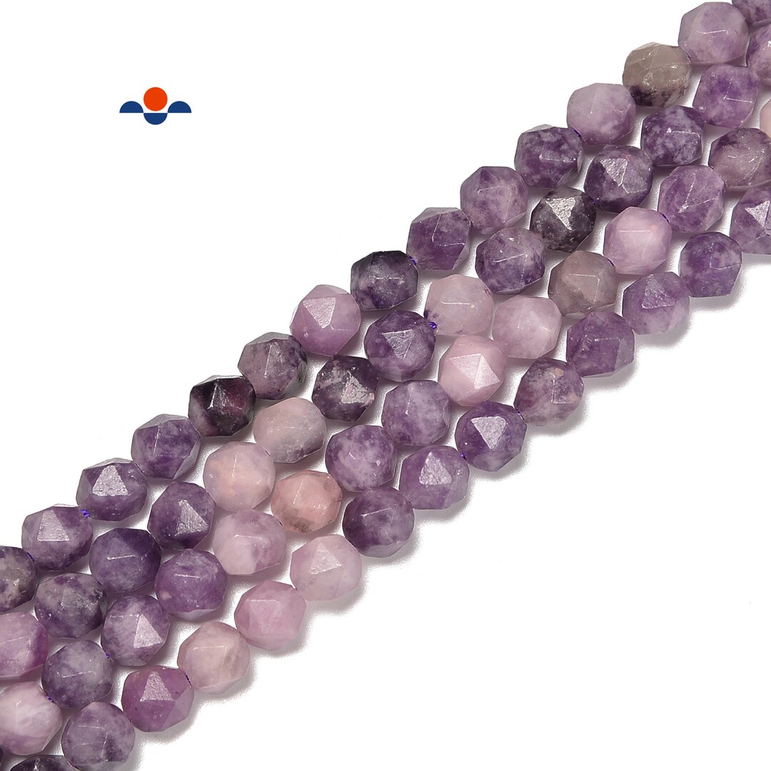 Natural Lepidolite Star Cut Beads Size 8mm 15.5'' Strand - Etsy