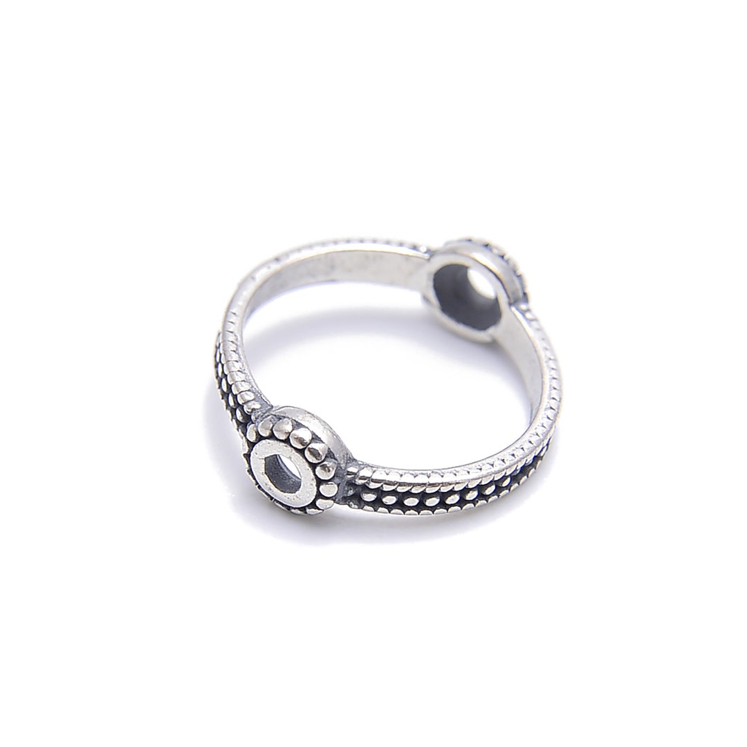 925 Sterling Silver Anti-silver Color Circle Beads Size - Etsy