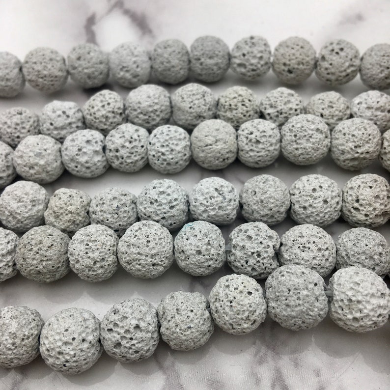 Light Gray Lava Rock Stone Beads 6mm 8mm 10mm 15.5 - Etsy