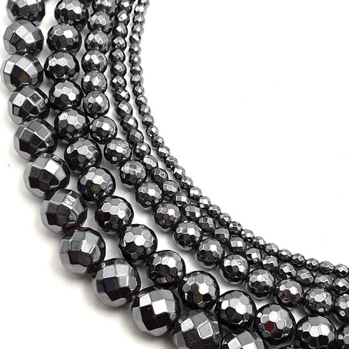 Silver Hematite Faceted Round Beads 2mm 3mm 4mm 6mm 8mm 10mm Etsy